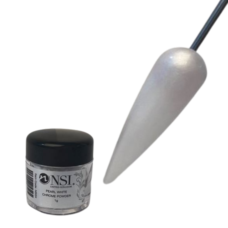 Pearl White Chrome Powder – NSI Nails